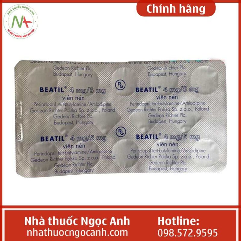 Thuốc Beatil 4mg/5mg là thuốc gì, tác dụng phụ, giá bao nhiêu, mua ở đâu?