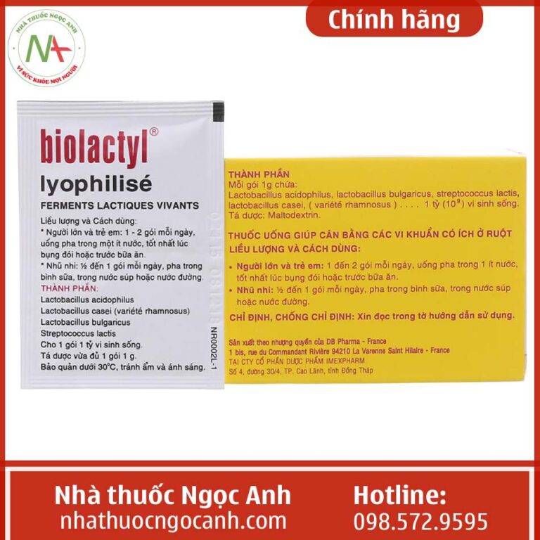 Thuốc Biolactyl gói là thuốc gì, tác dụng gì, giá bao nhiêu, mua ở đâu?