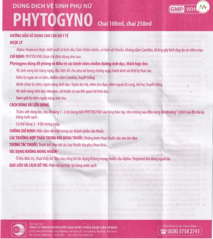 Thuốc dung dịch vệ sinh phụ nữ Phytogyno giá bao nhiêu, mua ở đâu