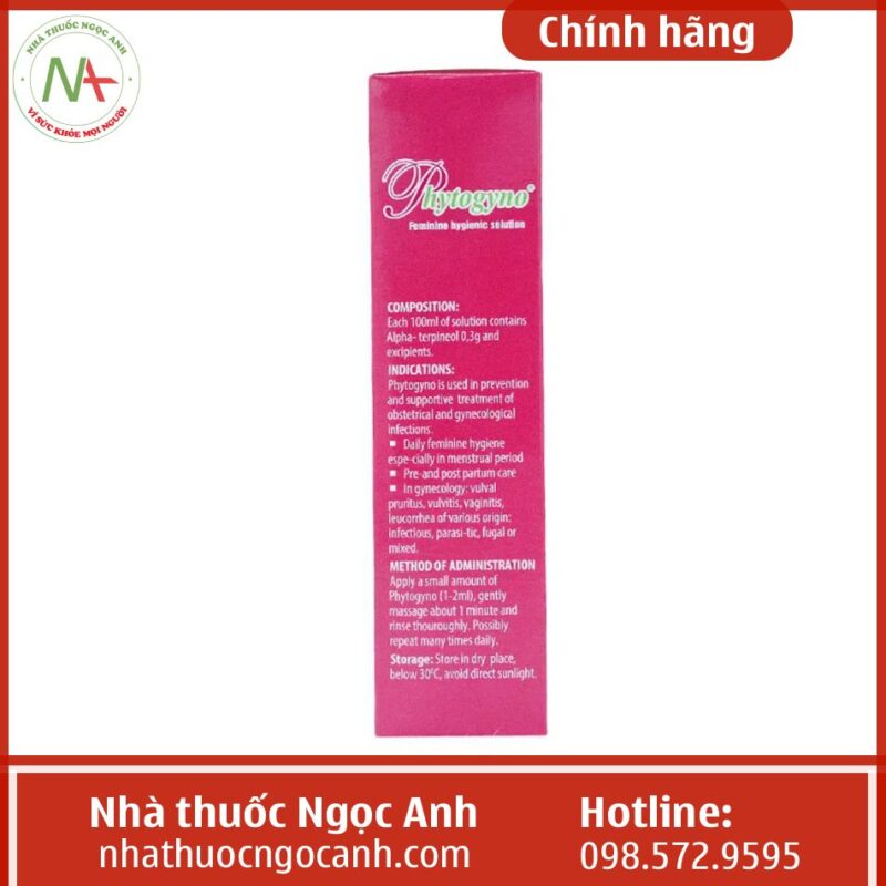Dung dịch vệ sinh phụ nữ Phytogyno 100ml giá bao nhiêu, mua ở đâu