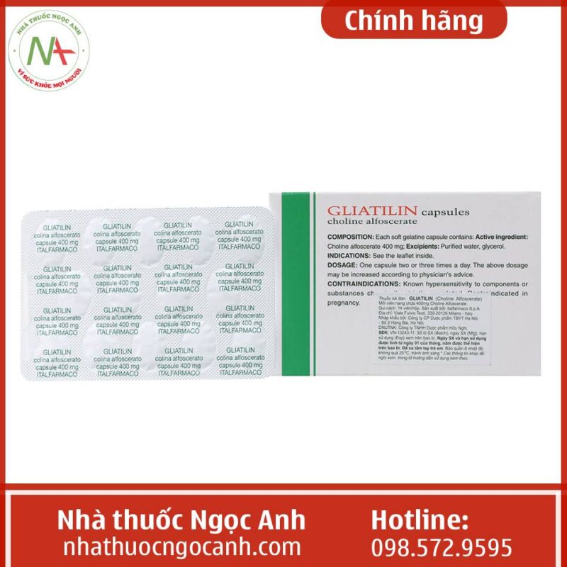Thuốc Gliatilin Capsules 400mg là thuốc gì, mua ở đâu, giá bao nhiêu?