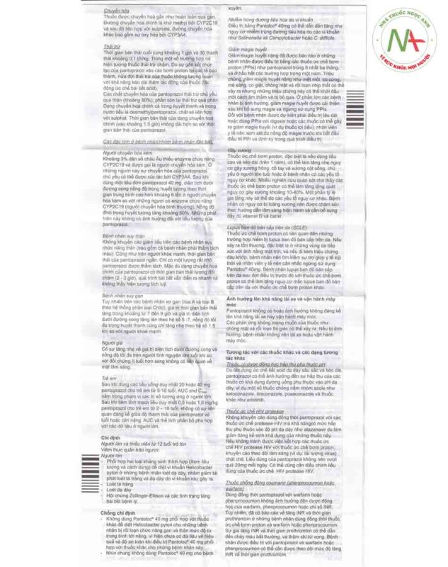 Thuốc Pantoloc 40mg có tác dụng gì? Giá bao nhiêu? Mua ở đâu