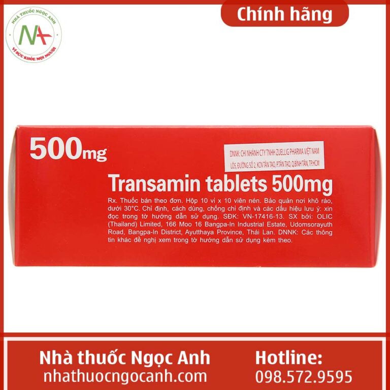 Thuốc Transamin tablets 500mg là thuốc gì, giá bao nhiêu, mua ở đâu