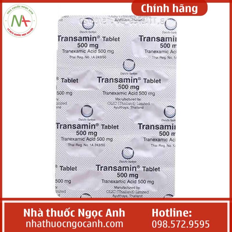 Thuốc Transamin tablets 500mg là thuốc gì, giá bao nhiêu, mua ở đâu