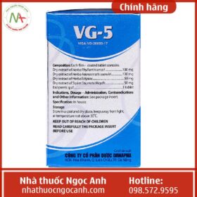 Thuốc VG-5 giá bao nhiêu? Cách dùng thế nào? Mua ở đâu?