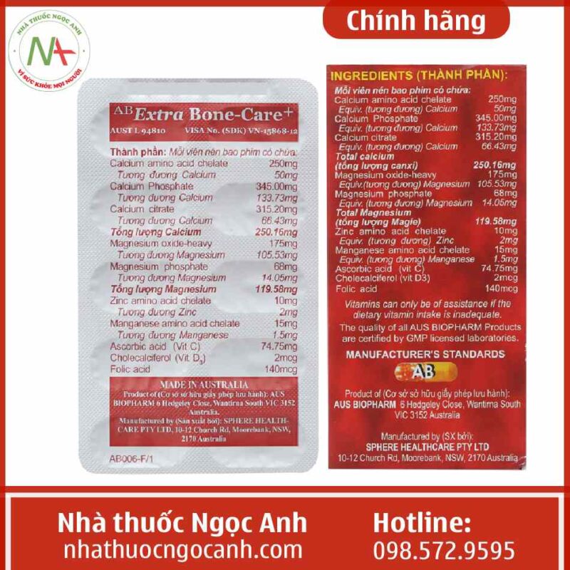 Thuốc AB Extra Bone-Care+ là thuốc gì, giá bao nhiêu, mua ở đâu