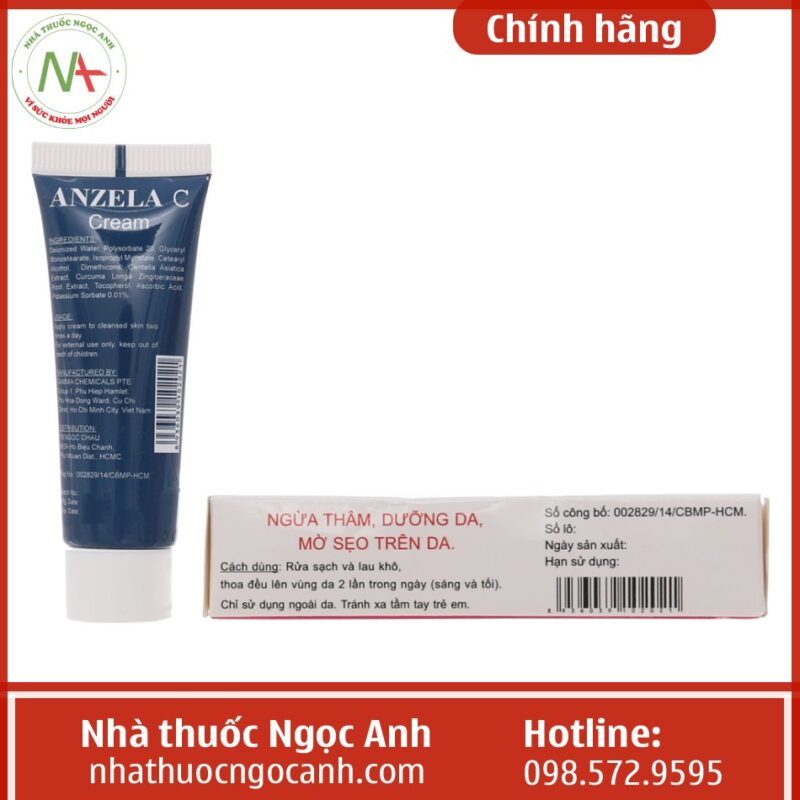 Thuốc Anzela C Cream có tác dụng gì, giá bao nhiêu, mua ở đâu?