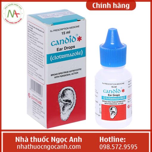 Thuốc nhỏ tai Candid Ear Drops 15ml giá bao nhiêu, mua ở đâu?