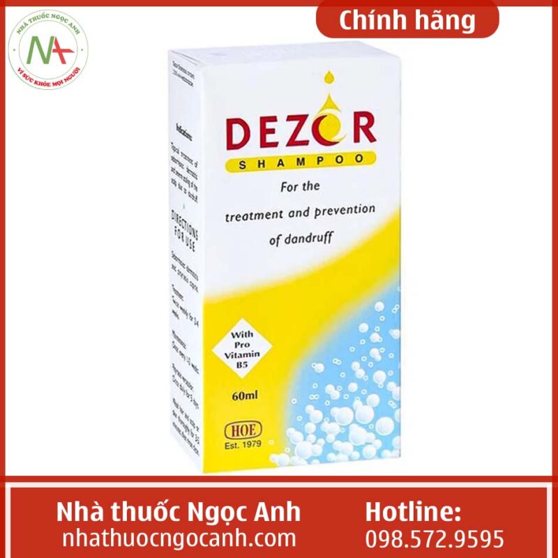 Dầu gội trị nấm Dezor Shampoo 60ml HOE giá bao nhiêu, mua ở đâu
