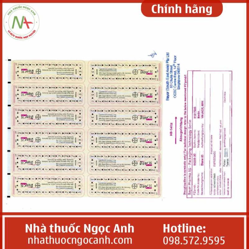 Thuốc tránh thai Diane-35 có hại không, giá bao nhiêu, mua ở đâu?