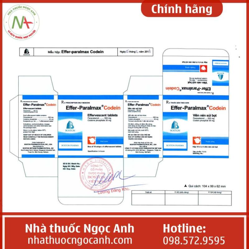 Thuốc Effer-Paralmax Codein mua ở đâu, giá bao nhiêu?