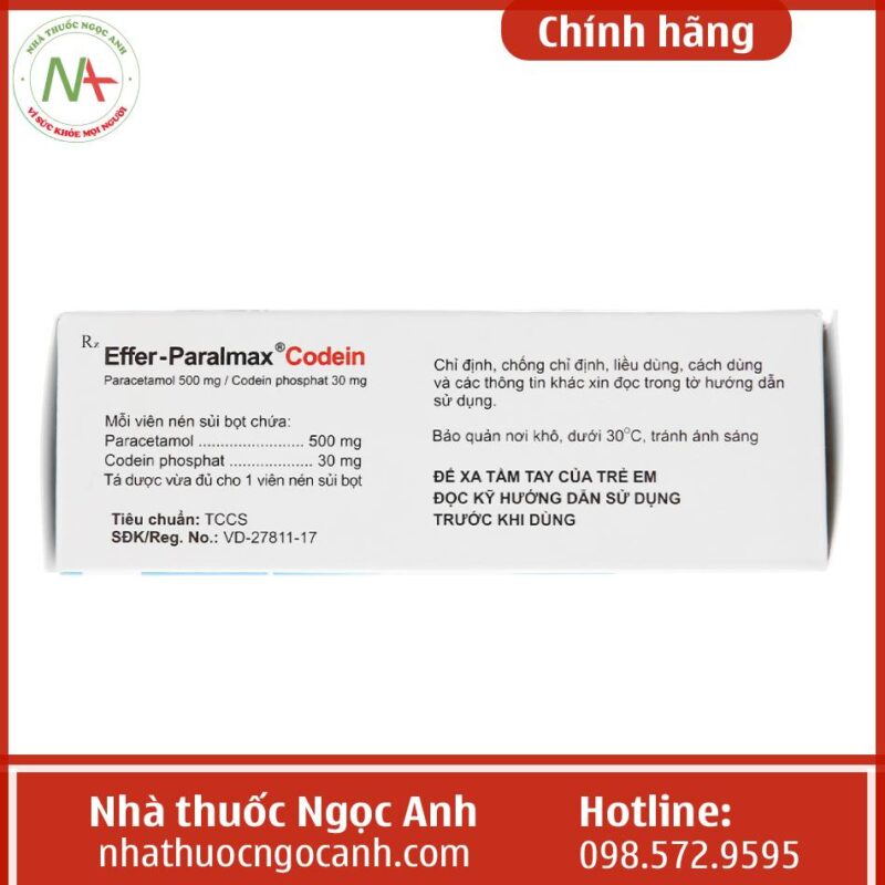 Thuốc Effer-Paralmax Codein mua ở đâu, giá bao nhiêu?