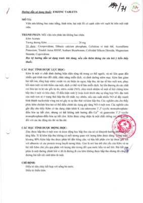 Thuốc EmZinc tablets 20mg là thuốc gì, giá bao nhiêu, mua ở đâu?
