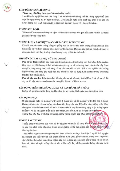 Thuốc EmZinc tablets 20mg là thuốc gì, giá bao nhiêu, mua ở đâu?