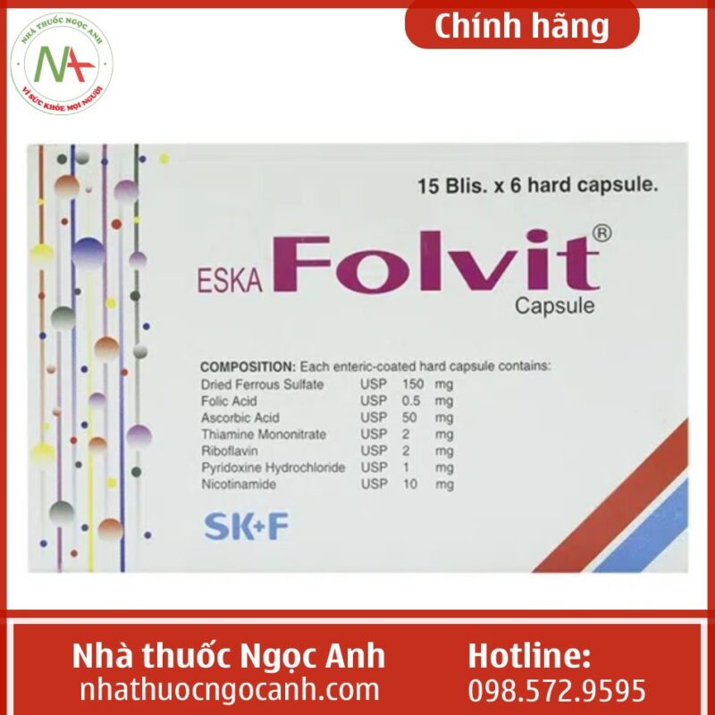 Thuốc Eska Folvit Capsule là thuốc gì, giá bao nhiêu, mua ở đâu?