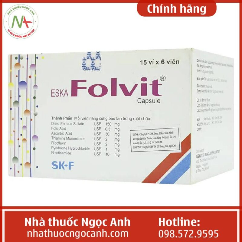 Thuốc Eska Folvit Capsule là thuốc gì, giá bao nhiêu, mua ở đâu?