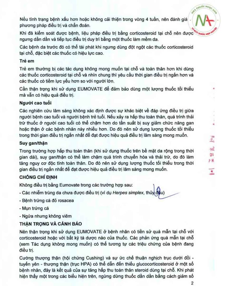 Thuoosc Eumovate Cream bôi vùng kín không, giá bao nhiêu, mua ở đâu