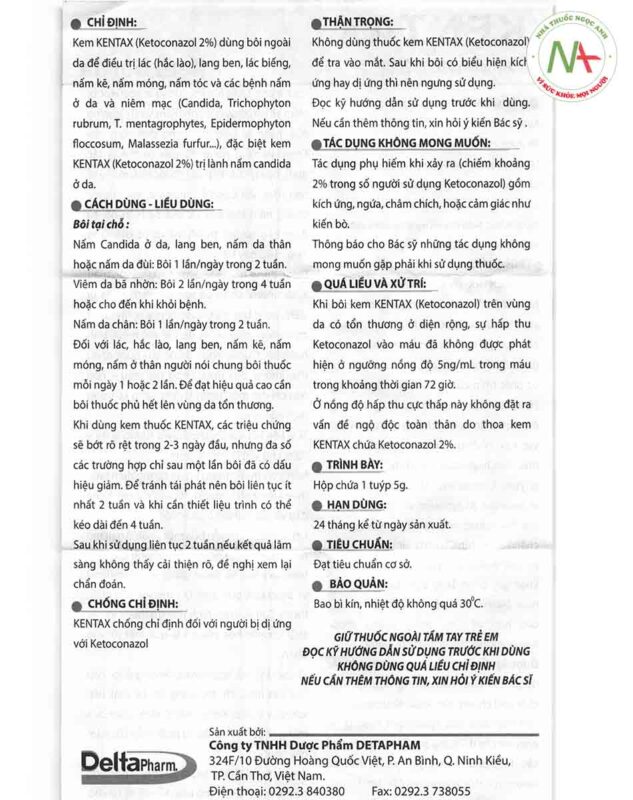 Thuốc Kentax 2% bôi mắt được không, giá bao nhiêu, mua ở đâu?