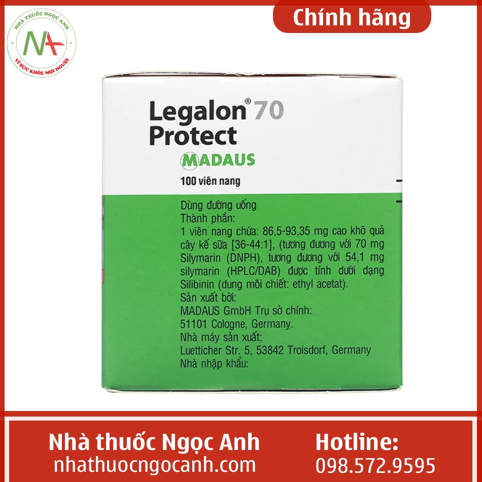 Thuốc Legalon 70 Protect Madaus: Công dụng, liều dùng, lưu ý