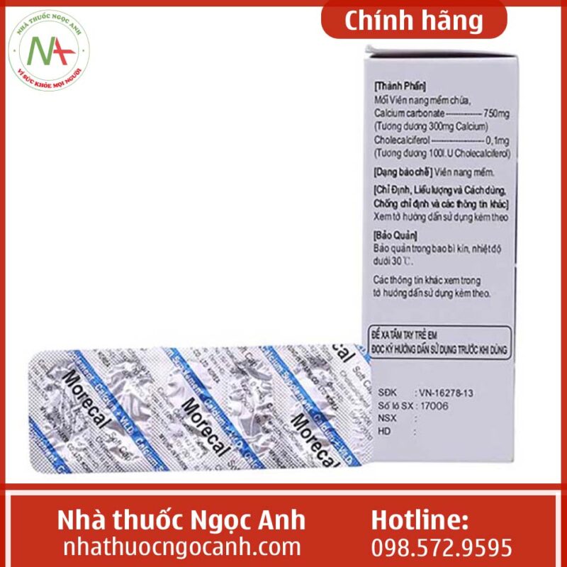 Thuốc Morecal Soft Cap. có tác dụng gì, giá bao nhiêu, mua ở đâu