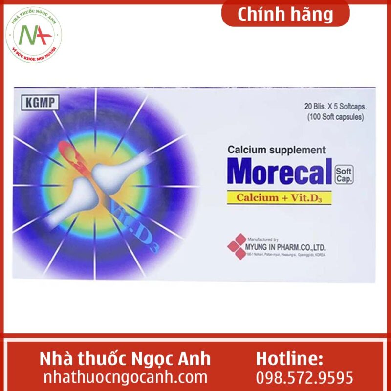 Thuốc Morecal Soft Cap. có tác dụng gì, giá bao nhiêu, mua ở đâu