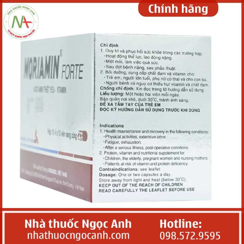 Thuốc Moriamin Forte là thuốc gì, cách dùng, giá bao nhiêu, mua ở đâu?