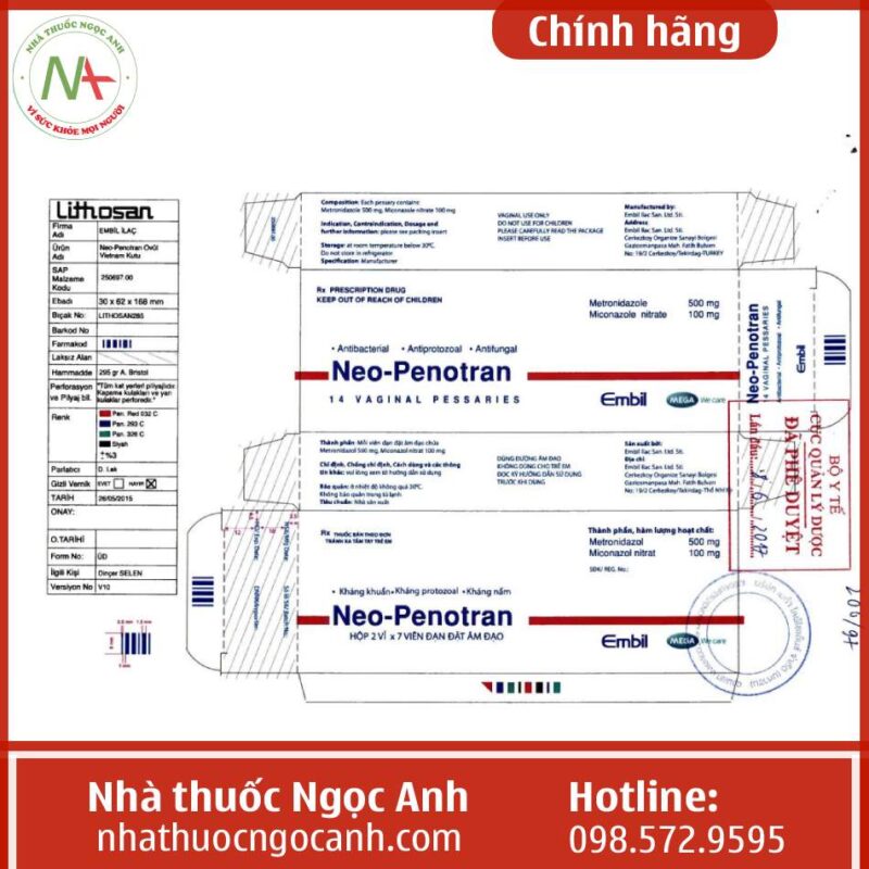 Thuốc đặt Neo-Penotran có tốt không, mua ở đâu, giá bao nhiêu?