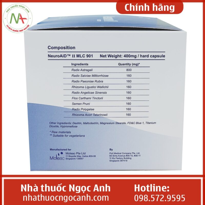 Thuốc NeuroAiD II MLC 901 là thuốc gì, bán ở đâu, giá bao nhiêu?