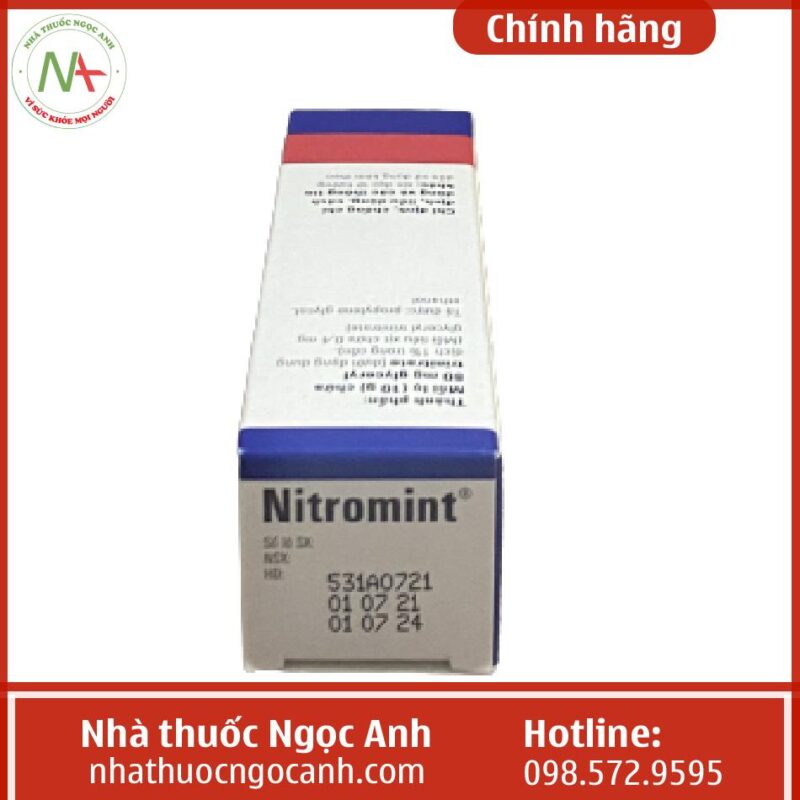 Thuốc Nitromint dạng xịt 8mg/g là thuốc gì, giá bao nhiêu, mua ở đâu