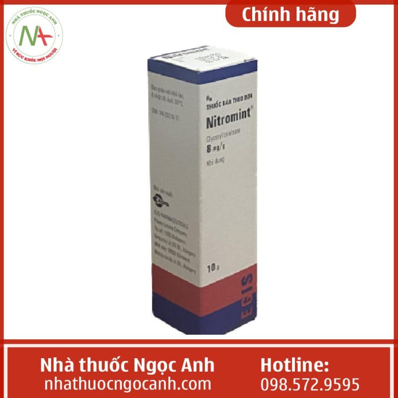 Thuốc Nitromint dạng xịt 8mg/g là thuốc gì, giá bao nhiêu, mua ở đâu