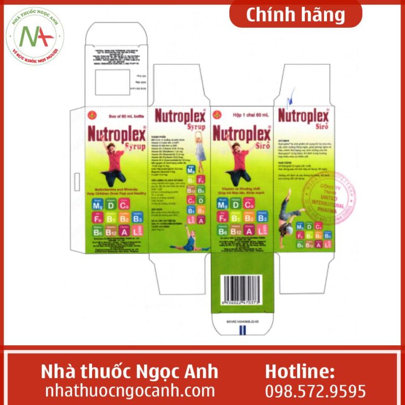 Thuốc Nutroplex Siro 60ml cho trẻ biếng ăn giá bao nhiêu, mua ở đâu?