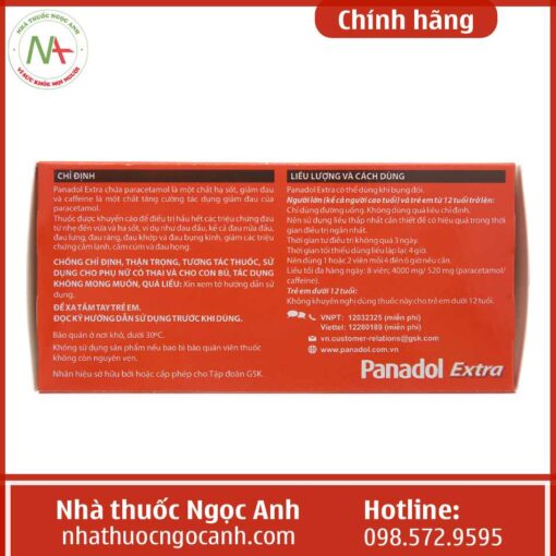 Thuốc Panadol Extra đỏ có tác dụng gì, mua ở đâu, giá bao nhiêu?