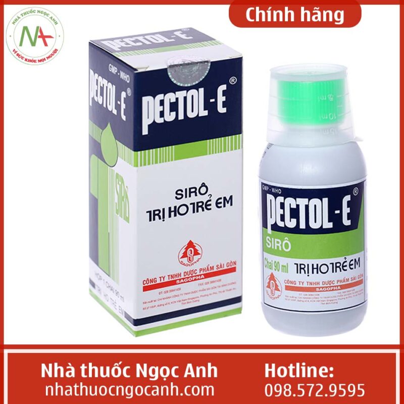 Thuốc Pectol-E Siro 90ml trị ho cho trẻ em giá bao nhiêu, mua ở đâu