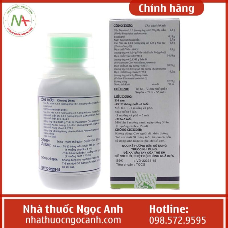 Thuốc Pectol-E Siro 90ml trị ho cho trẻ em giá bao nhiêu, mua ở đâu