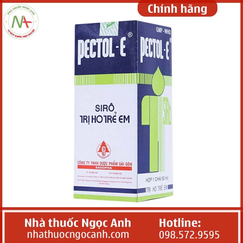 Thuốc Pectol-E Siro 90ml trị ho cho trẻ em giá bao nhiêu, mua ở đâu