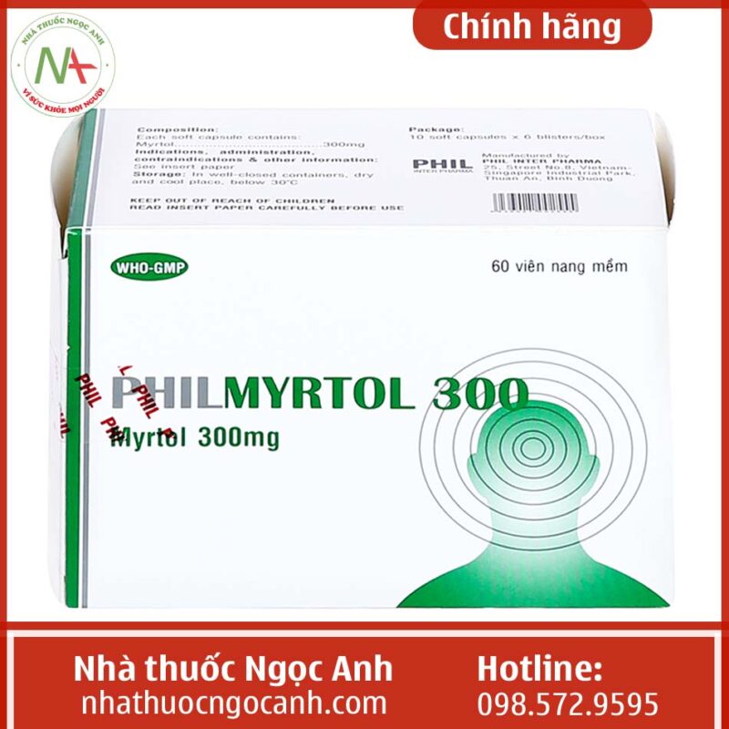Thuốc Philmyrtol 300 là thuốc gì, tác dụng gì, giá bao nhiêu, mua ở đâu?