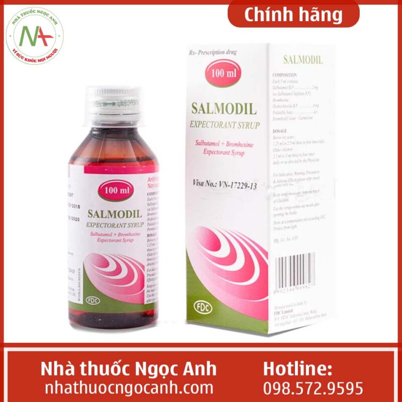 Thuốc Salmodil Expectorant Syrup là thuốc gì, giá bao nhiêu, mua ở đâu?