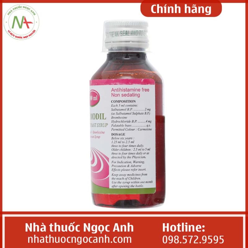 Thuốc Salmodil Expectorant Syrup là thuốc gì, giá bao nhiêu, mua ở đâu?
