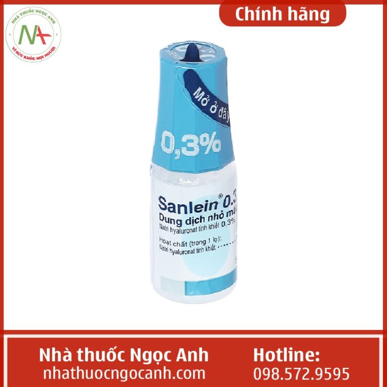 Thuốc nhỏ mắt Sanlein 0.3 là thuốc gì, mua ở đâu, giá bao nhiêu?