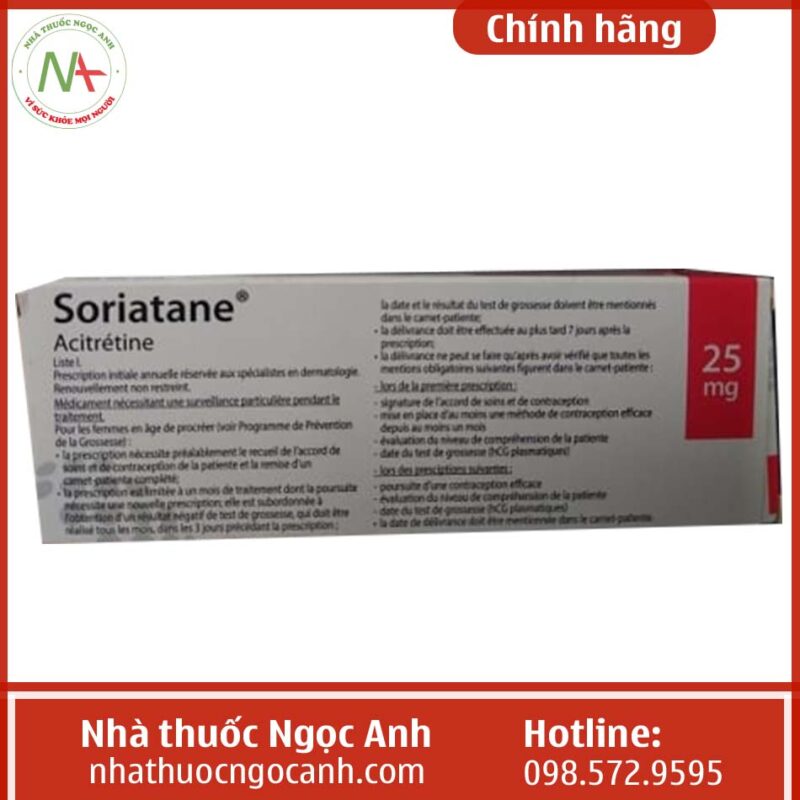 Thuốc Soriatane 25mg có tác dụng gì, giá bao nhiêu, mua ở đâu?