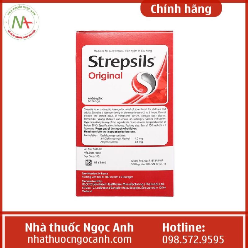Thuốc Strepsils Original có vị gì, tác dụng gì, mua ở đâu, giá bao nhiêu?