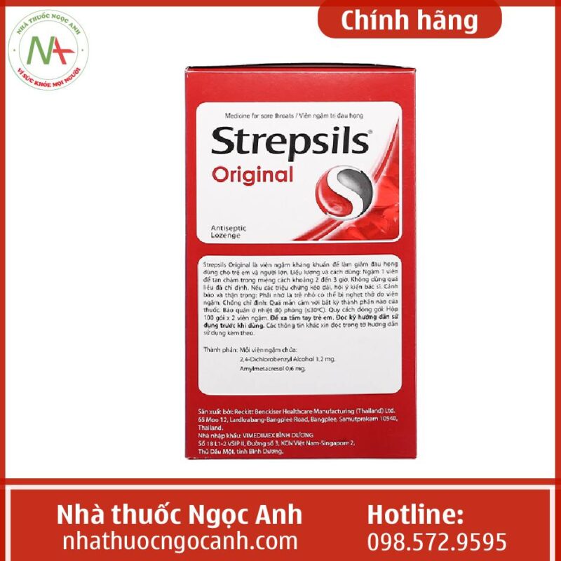 Thuốc Strepsils Original có vị gì, tác dụng gì, mua ở đâu, giá bao nhiêu?