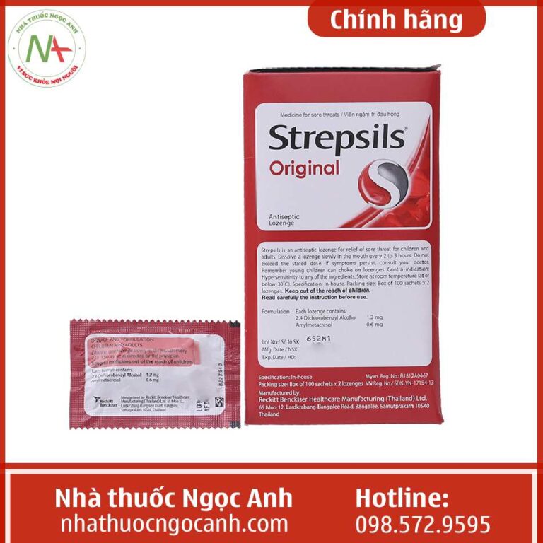 Thuốc Strepsils Original có vị gì, tác dụng gì, mua ở đâu, giá bao nhiêu?