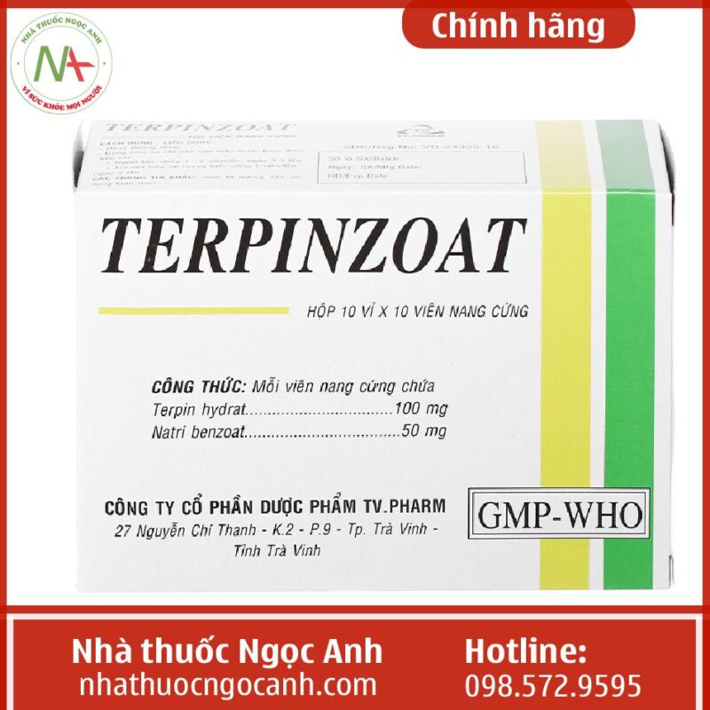 Thuốc Terpinzoat TV.Pharm là thuốc gì, mua ở đâu, giá bao nhiêu?