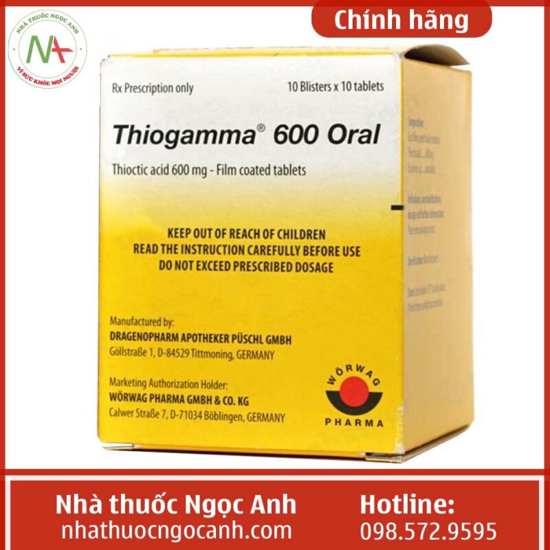 Thuốc Thiogamma 600 Oral là thuốc gì, giá bao nhiêu, mua ở đâu?