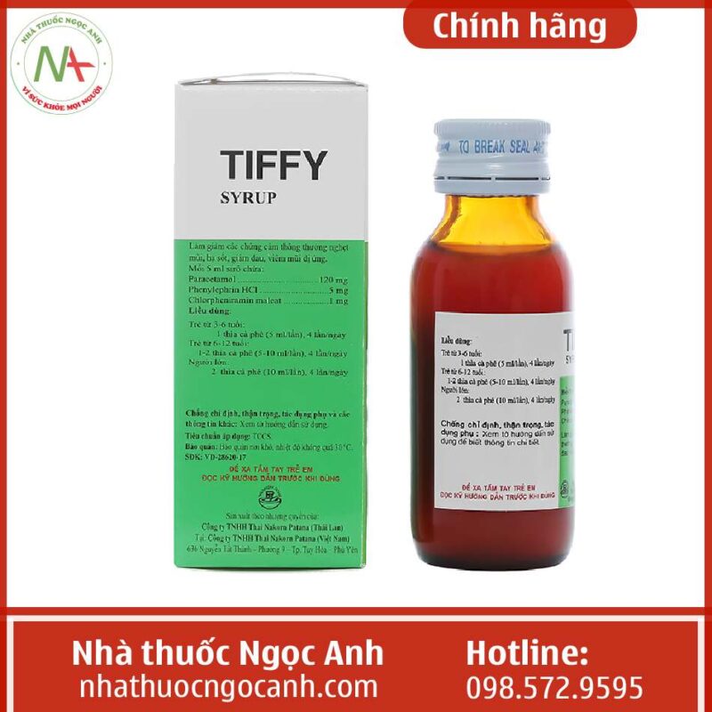 Thuốc Tiffy Syrup 30ml dùng cho trẻ em không, mua ở đâu, giá bao nhiêu?