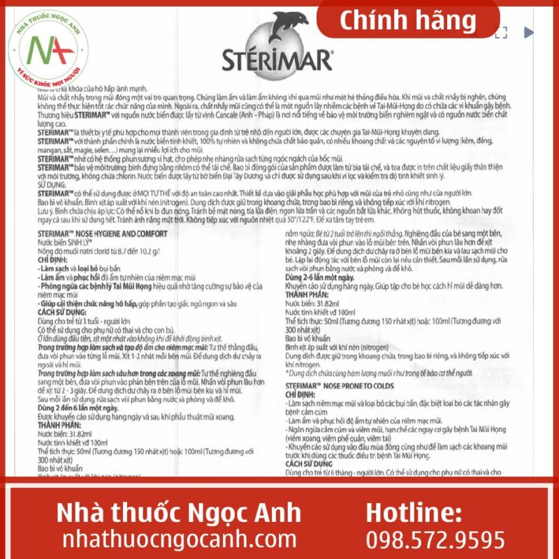 Thuốc Sterimar Baby 50ml tác dụng gì, mua ở đâu, giá bao nhiêu?