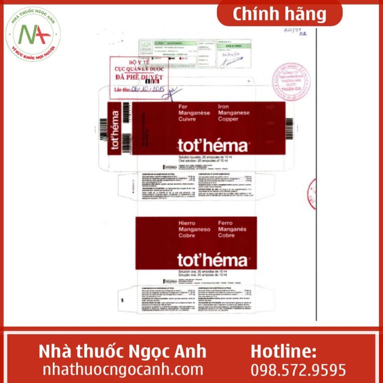 Thuốc Tot'héma là thuốc gì, có tác dụng gì, giá bao nhiêu, mua ở đâu?