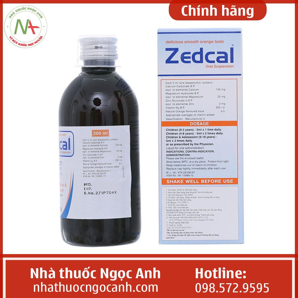 Thuốc Zedcal 200ml là thuốc gì, giá bao nhiêu, mua ở đâu?
