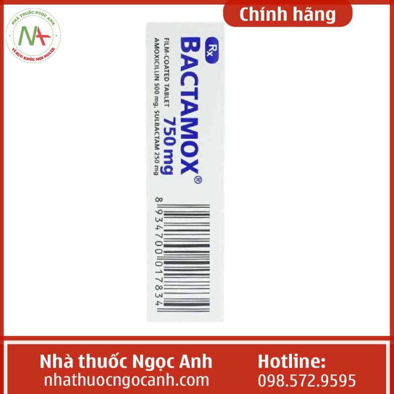 Thuốc Bactamox 750mg có tác dụng gì, giá bao nhiêu, mua ở đâu?